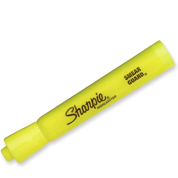 Office | Sharpie Tank Style Highlighters Chisel Tip Fluorescent Yellow ...